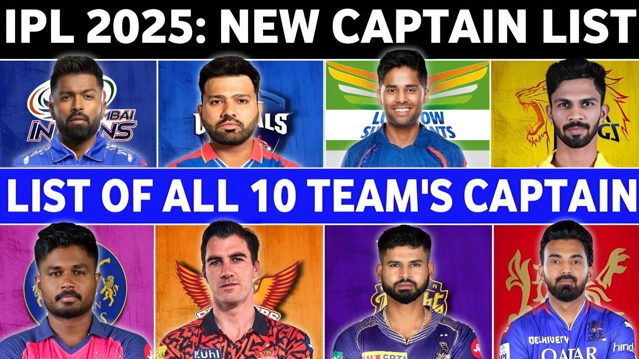 IPL 2025: Full List of Team Captains and Coaches in the Indian Premier ...